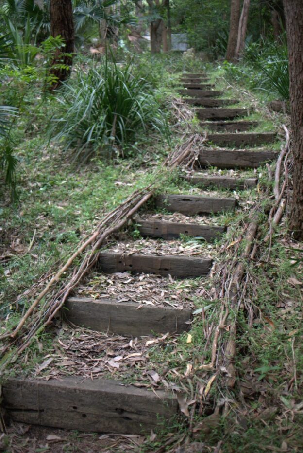 sleeper-path-for-a-slope | Gardening With Angus